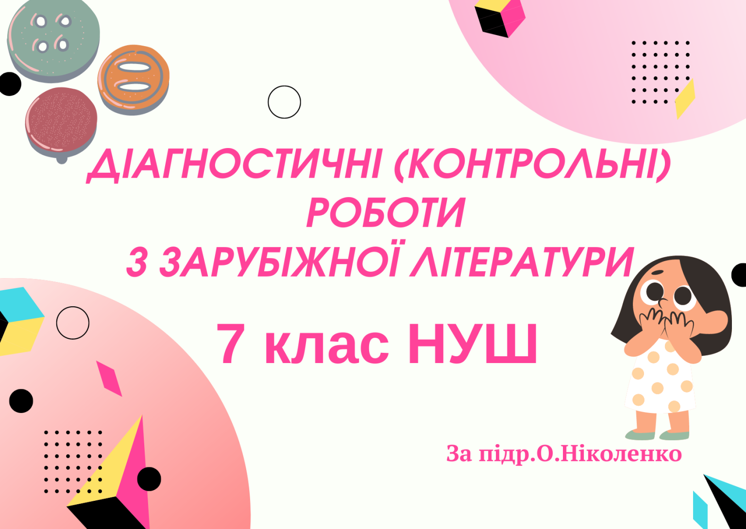 Діагностичні контрольні роботи з геометрії з групами результатів 7