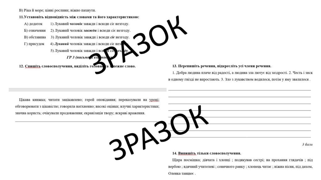 Комплексна підсумкова робота КПР 5 клас НУШ з теми «Відомості із